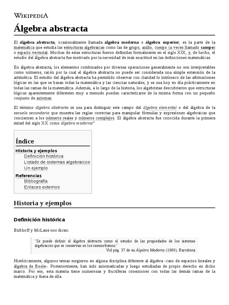 Álgebra Abstracta | PDF | Álgebra abstracta | Álgebra