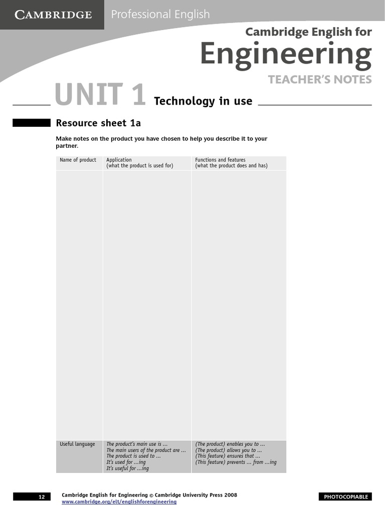 Unit 1: Engineering | PDF