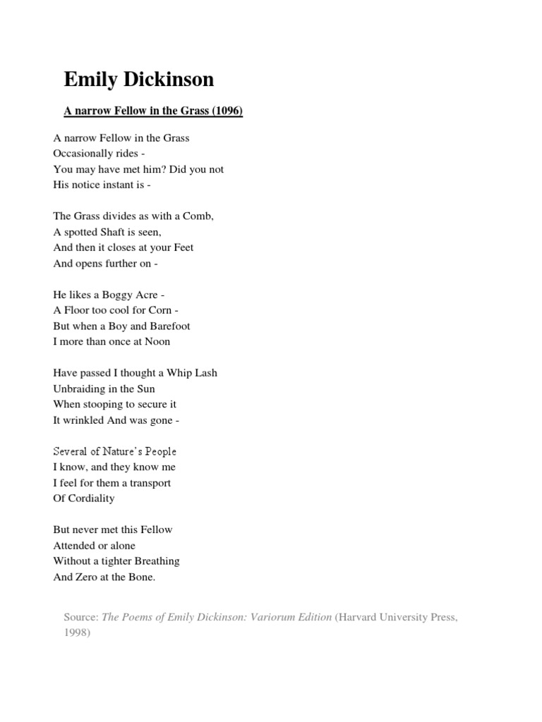 Emily Dickinson Poems | PDF | Emily Dickinson