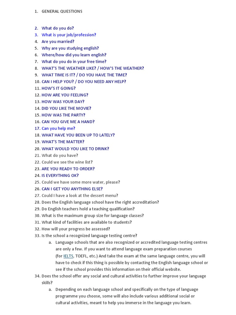 General Questions | PDF | Test (Assessment) | Learning