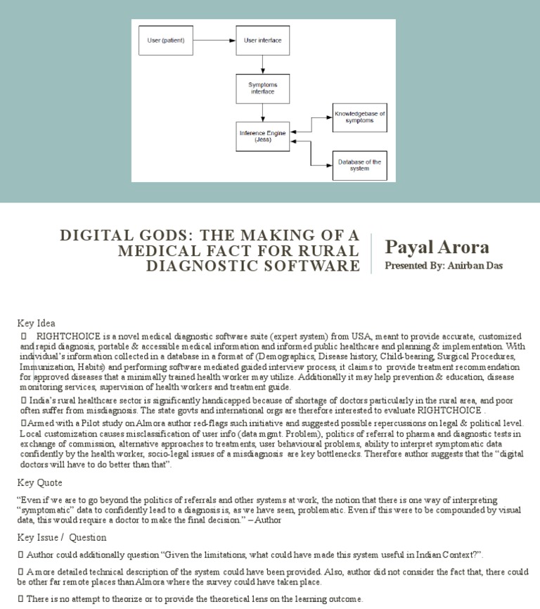Payal Arora: Medical Fact For Rural Diagnostic Software | PDF