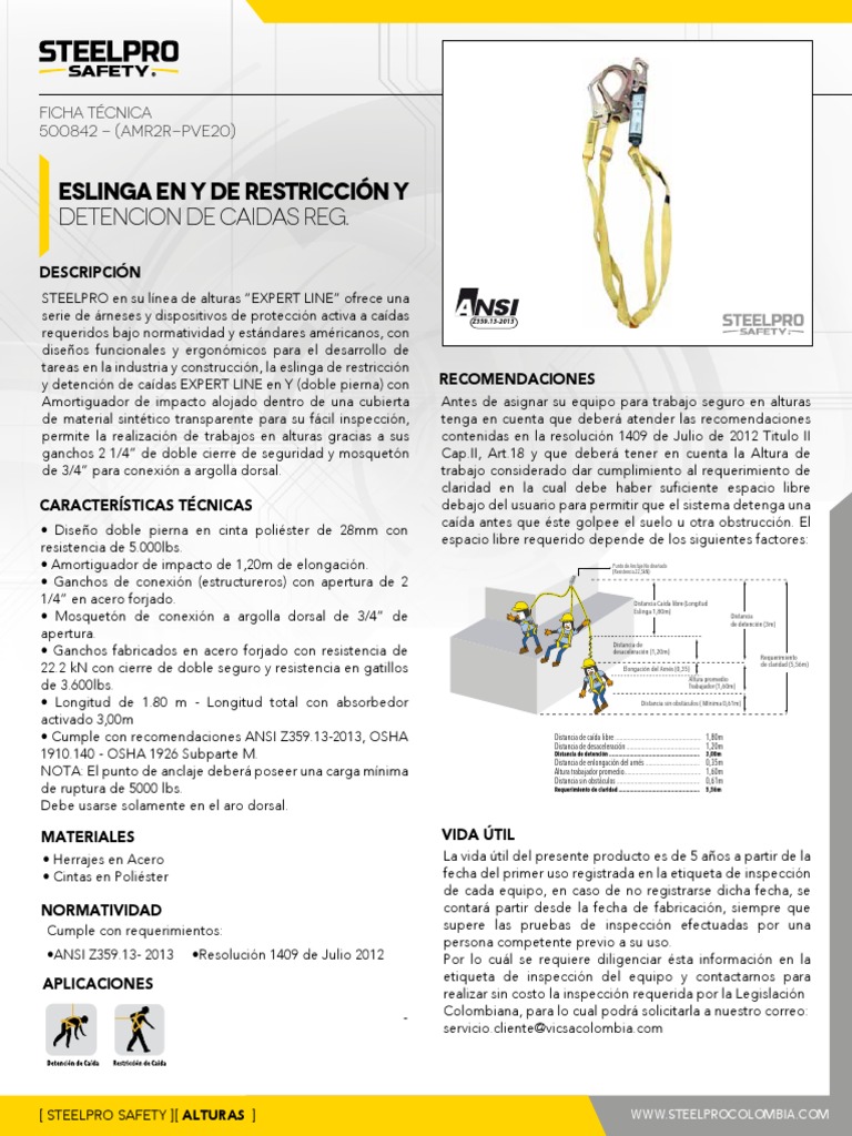 Ficha Tecnica Eslinga en Y PDF | PDF | Naturaleza