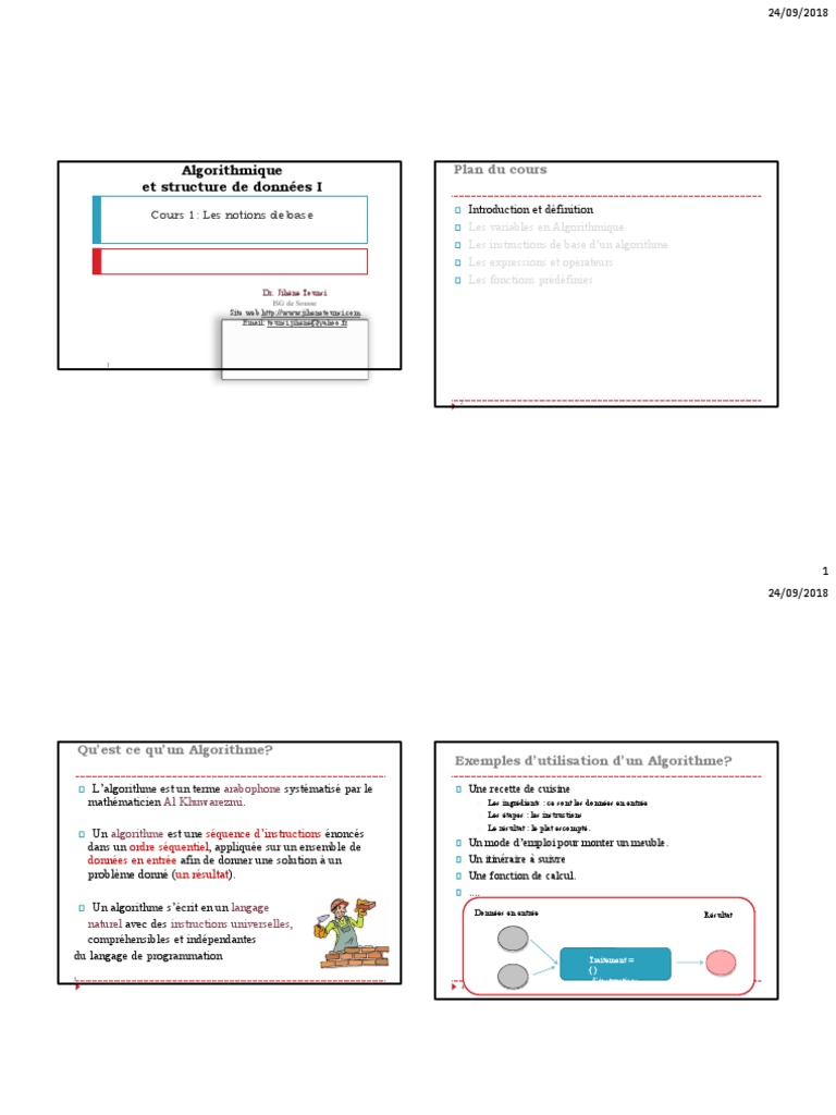 Chap 1 | PDF | Variable (informatique) | Langage de programmation
