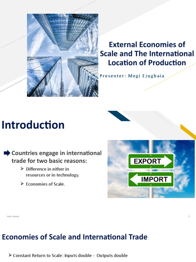 External Economies of Scale and The International Location | PDF ...