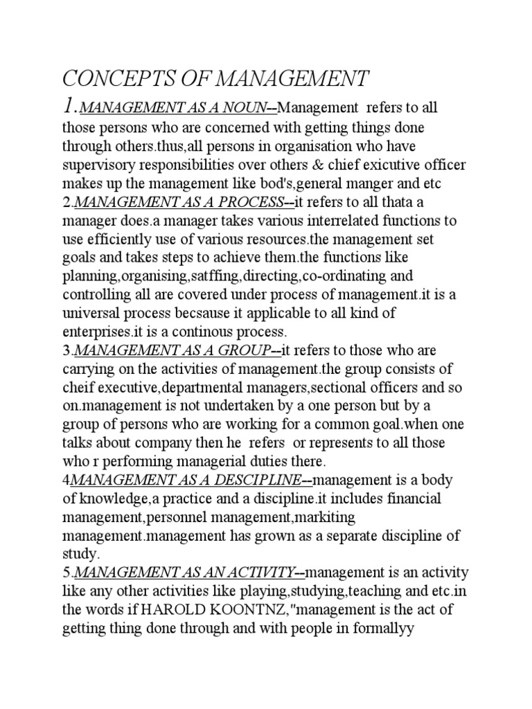 Understanding Management Concepts | PDF