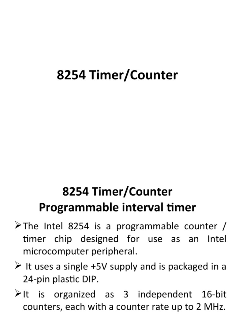 8254 Timer/Counter | PDF | Computer Data | Electronic Engineering