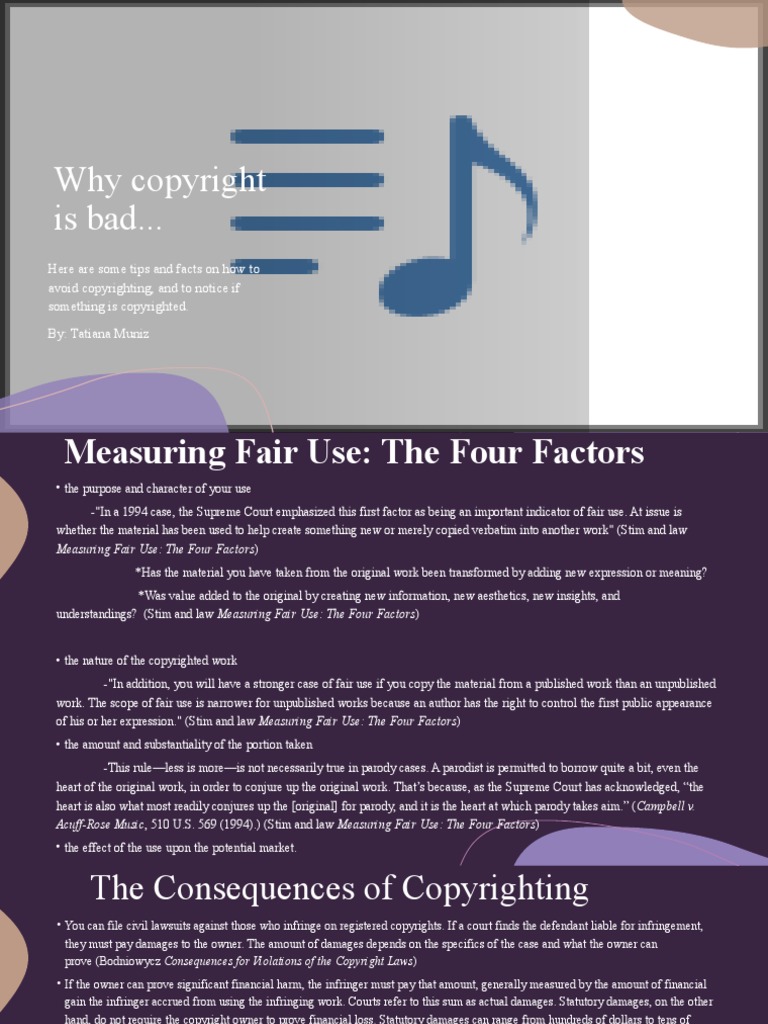 Copyright Poster | PDF | Fair Use | Copyright Law Of The United States