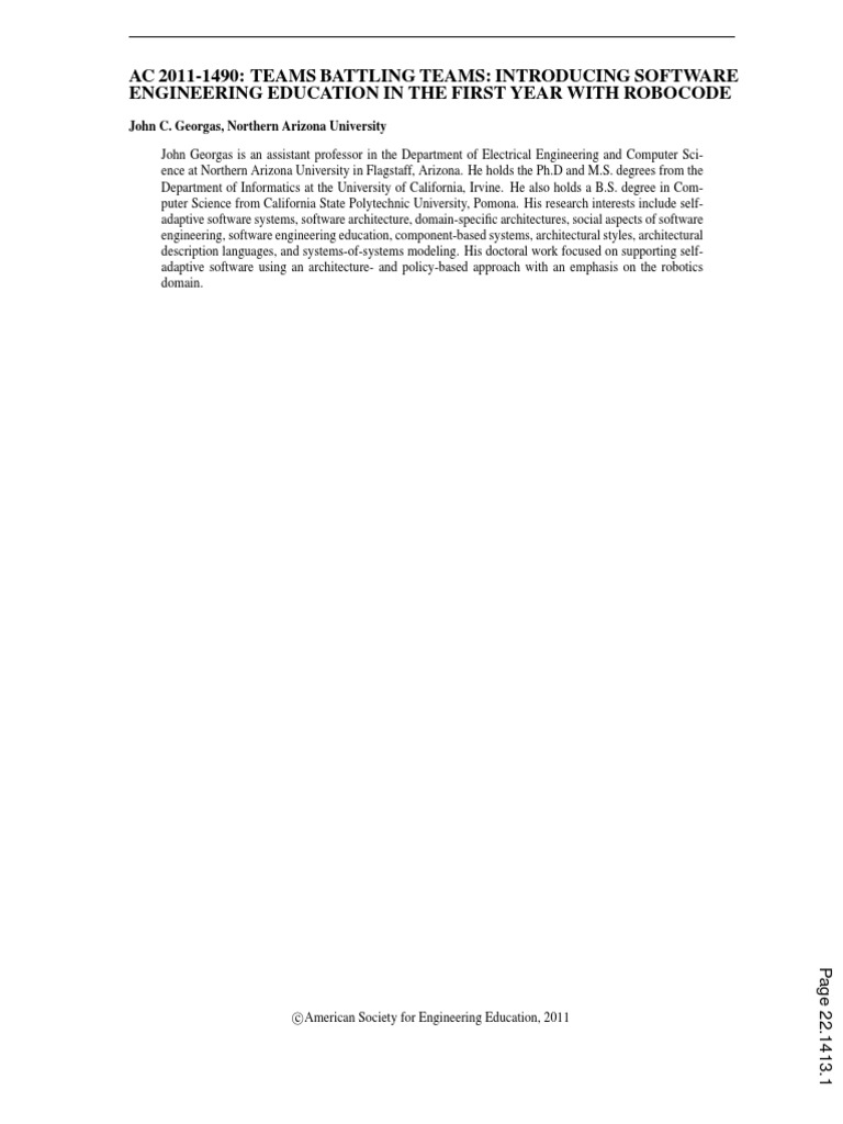 Teams Battling Teams Introducing Software Engineering Education in The ...