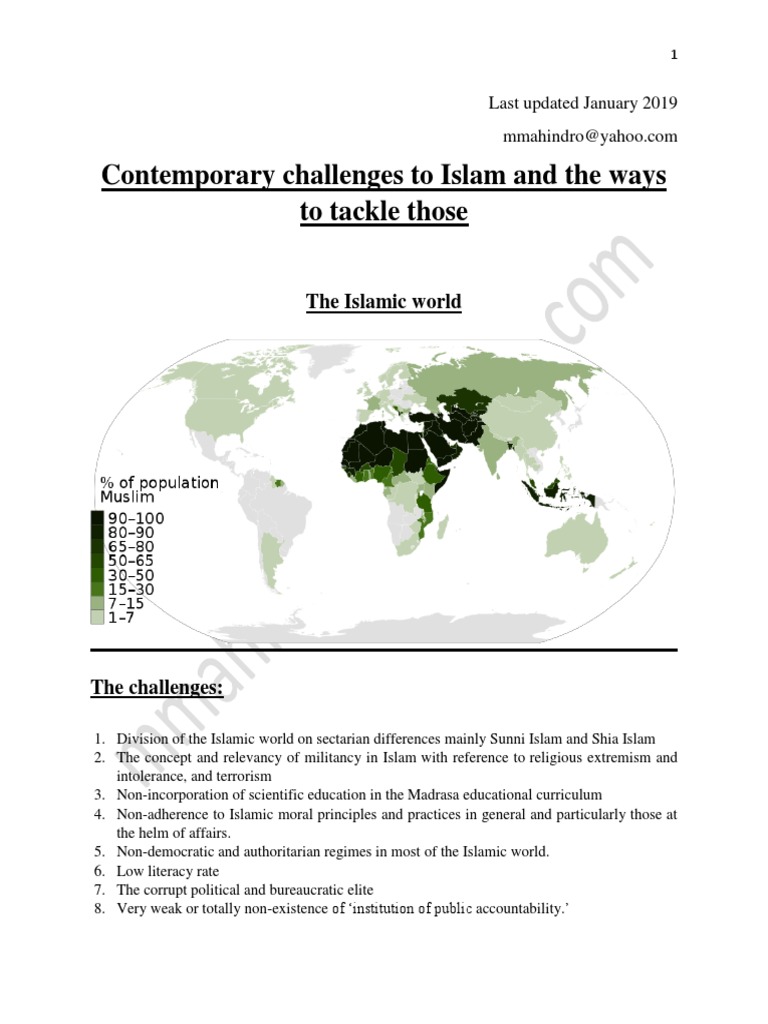 Contemporary Challenges To Islam and The Ways To Tackle Those PDF | PDF ...