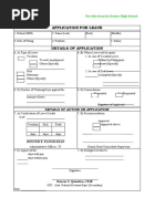 Form 6 Application For Leave | PDF | Leave Of Absence | Sick Leave