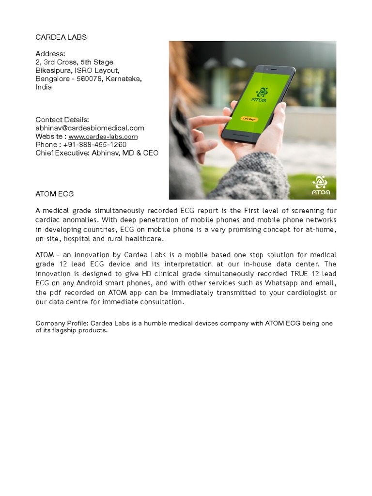 1 Pager - ATOM | PDF