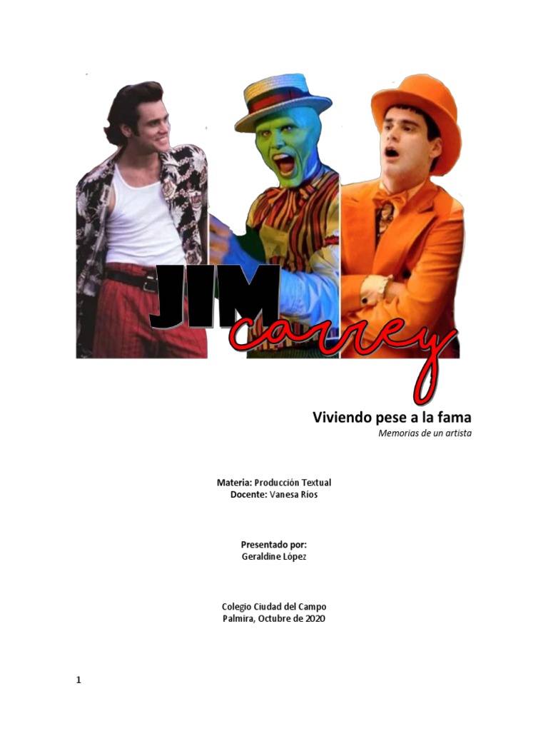 Biografía de Jim Carrey: Vida y Memorias | PDF | Deportes y actividades ...