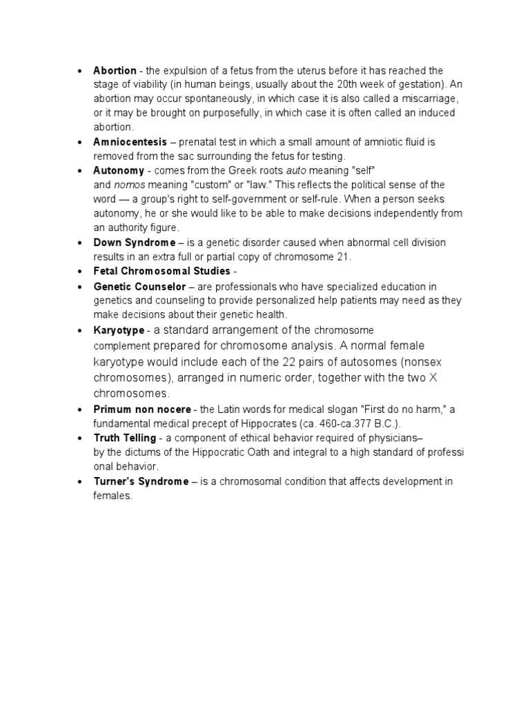 Abortion - The Expulsion of A Fetus From The Uterus Before It Has ...