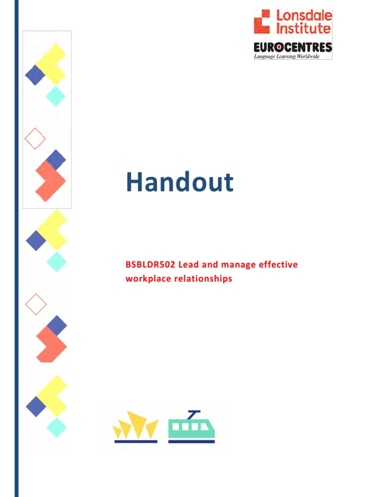 BSBLDR502 - Learning Resource - Handout | PDF | Diversity (Business ...