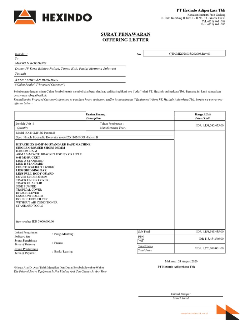 QTN-MKS Sudiro PDF | PDF | Construction Equipment | Equipment