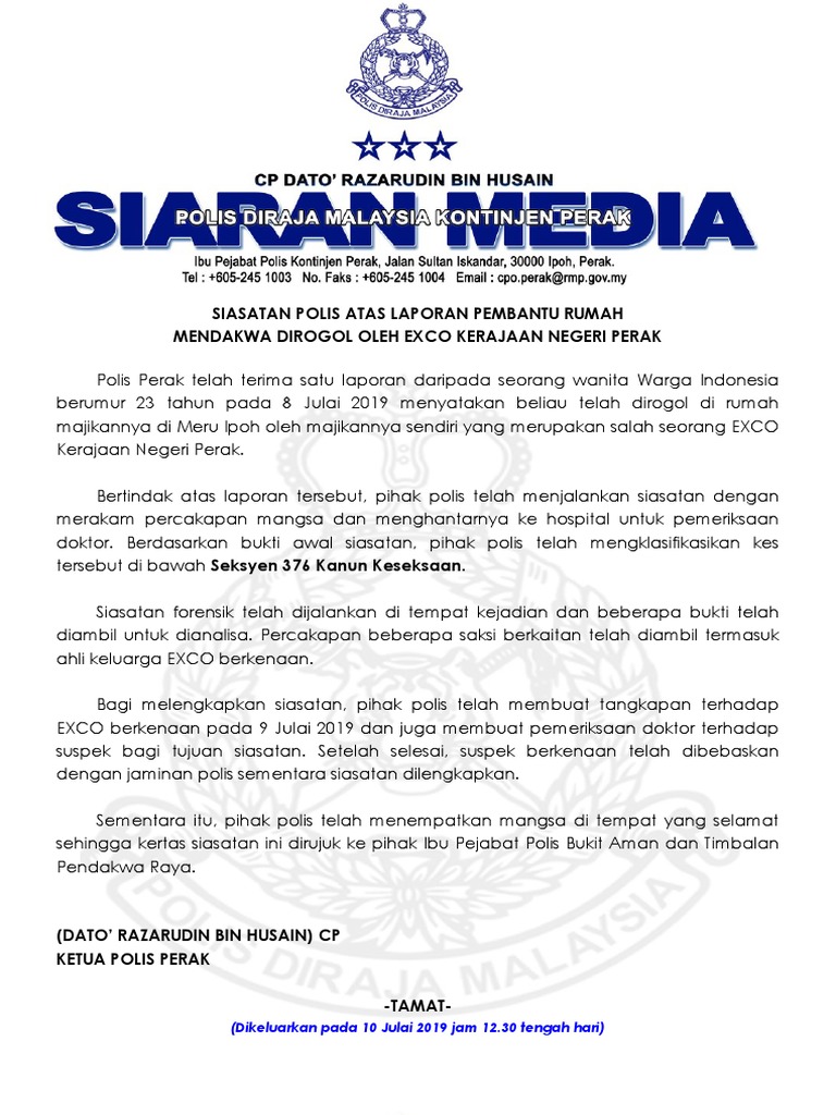 Siaran Media KP Perak | PDF