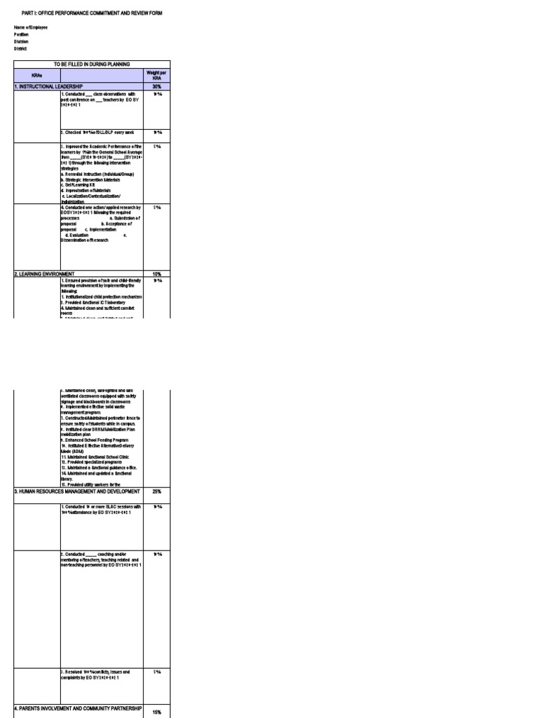 OPCRF-Target 2020-2021 | PDF | Mentorship | Educational Technology