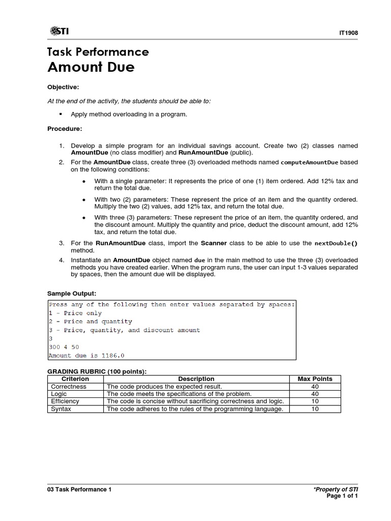 03 Task Performance 1 | PDF
