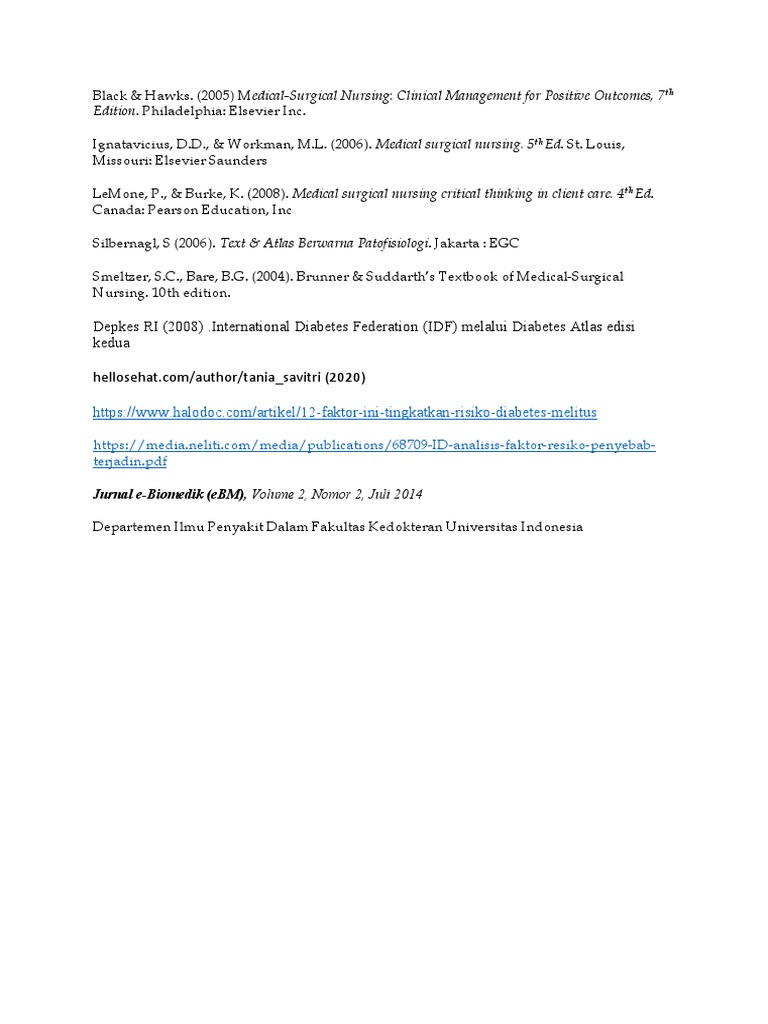 Depkes RI (2008) .International Diabetes Federation (IDF) Melalui ...