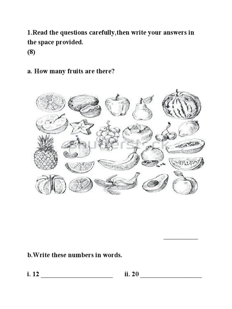 Grade 1 Midterm Math Exam Paper | PDF | Elementary Geometry | Teaching ...