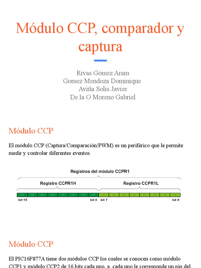 Módulo CCP, Comparador y Captura | PDF | Poco | Tecnología digital
