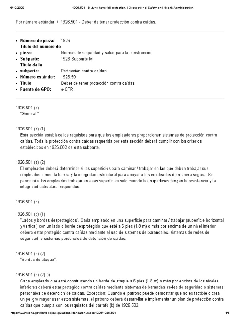 1926.501 - Duty To Have Fall Protection. - Occupational Safety and ... 1926.501 - Duty To Have Fall Protection. - Occupational Safety and ...