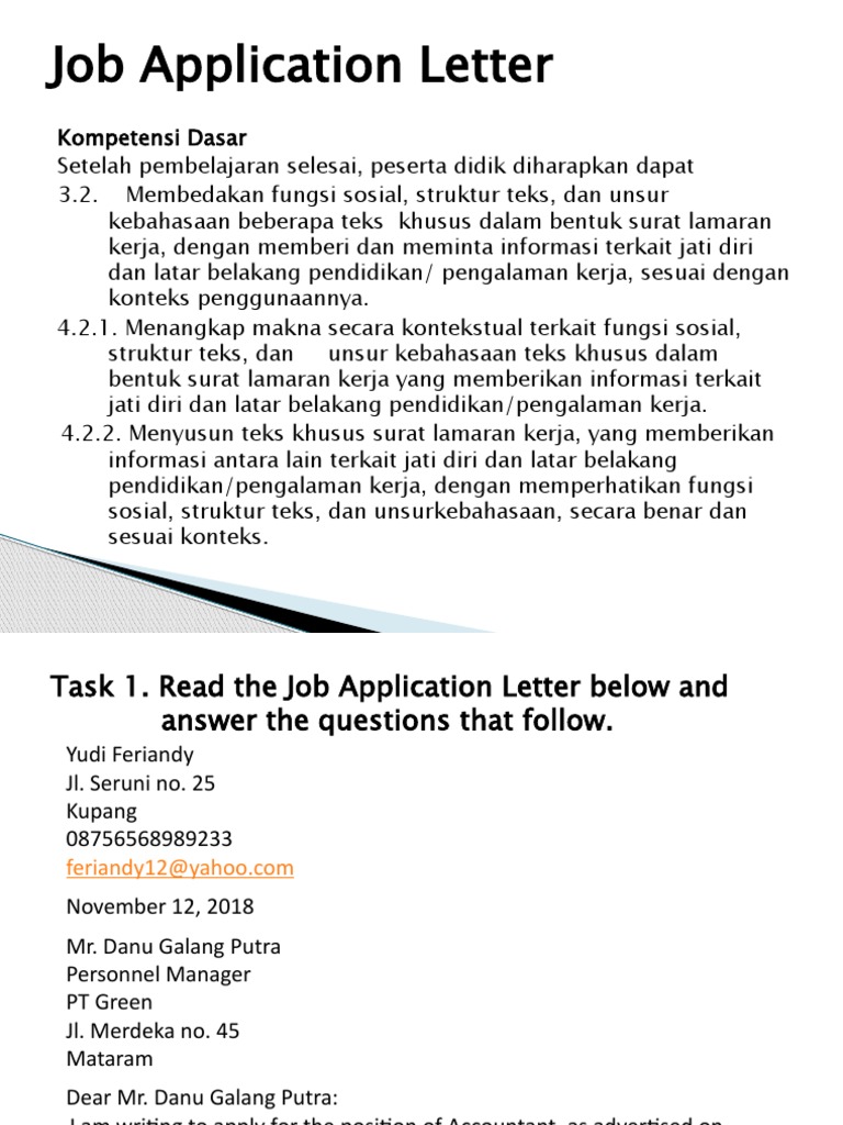 Presentation 4 Job Application Letter | PDF | Cognition | Communication