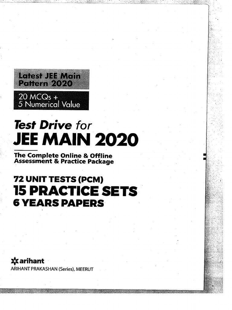 Arihant Jee Main 2020 Practice Paper Blunt Library PDF | PDF