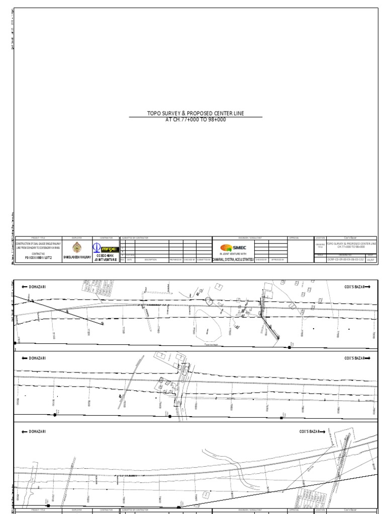 Topo Survey at Ch. 77+000 To 98+000 PDF | PDF