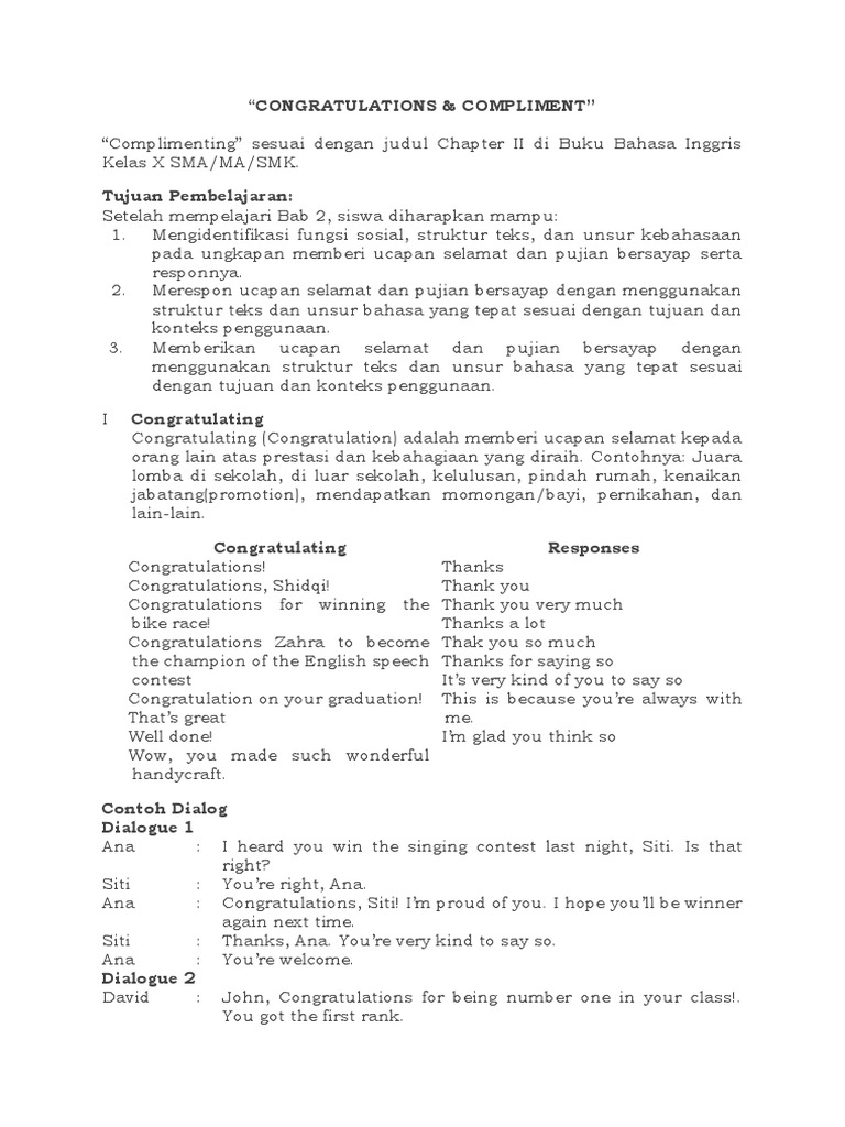 Congratulations & Compliments PDF | PDF