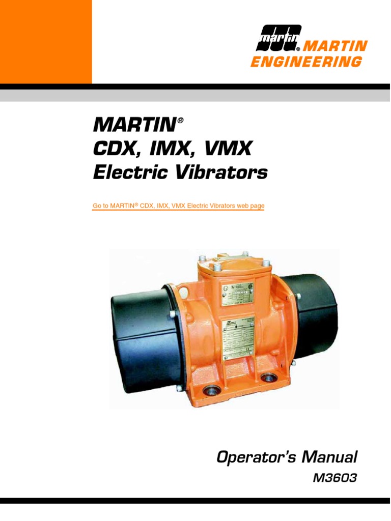 Manual Martin CDX, IMX, VMX | PDF | Safety | Manufactured Goods