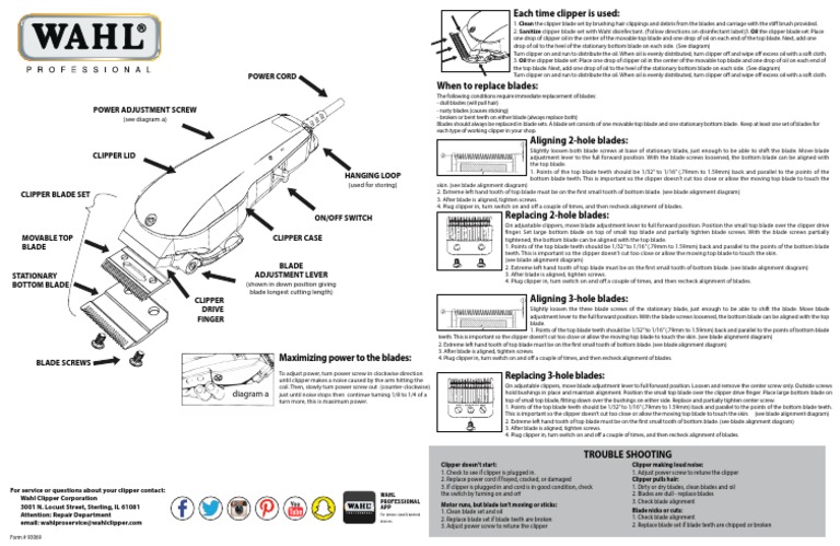 Proper Maintenance and Blade Alignment for Hair Clippers | PDF | Tooth ...