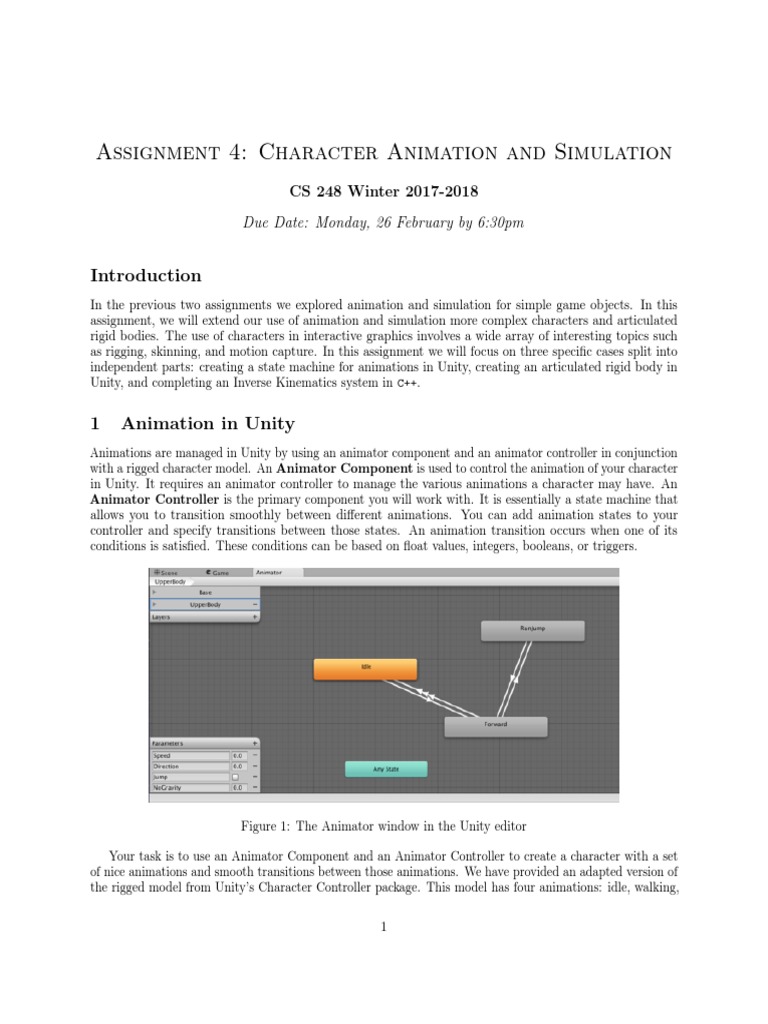 Assignment 4: Character Animation and Simulation: CS 248 Winter 2017 ...