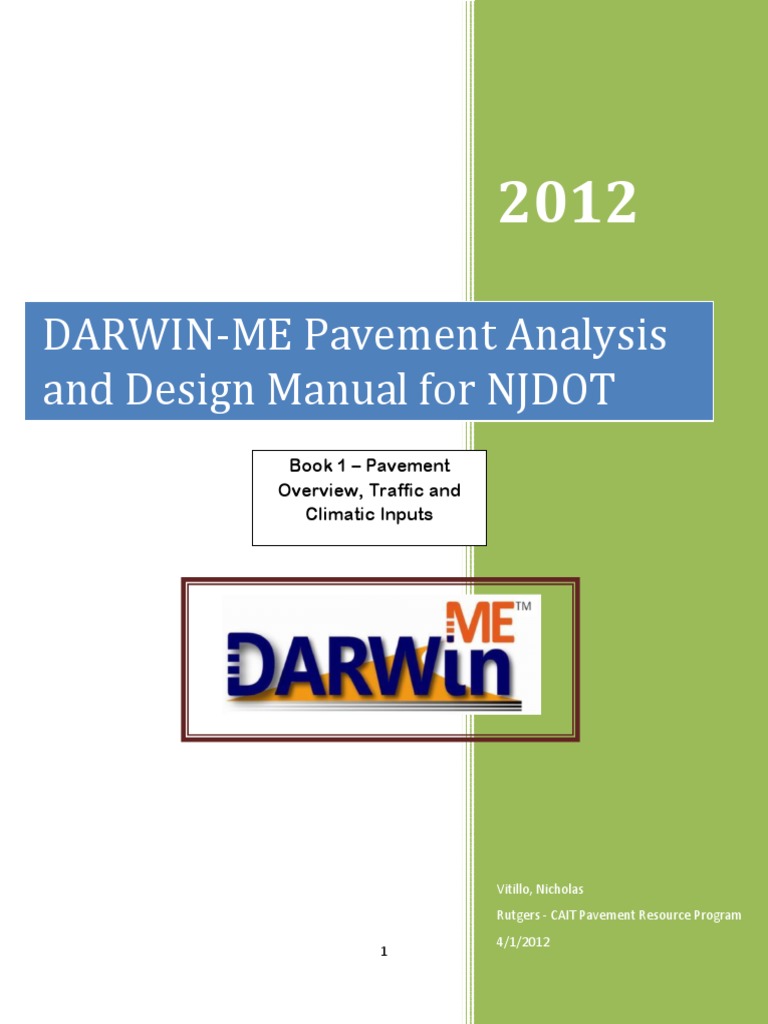 DARWIN-ME Pavement Analysis and Design Manual For NJDOT | PDF | Road ...