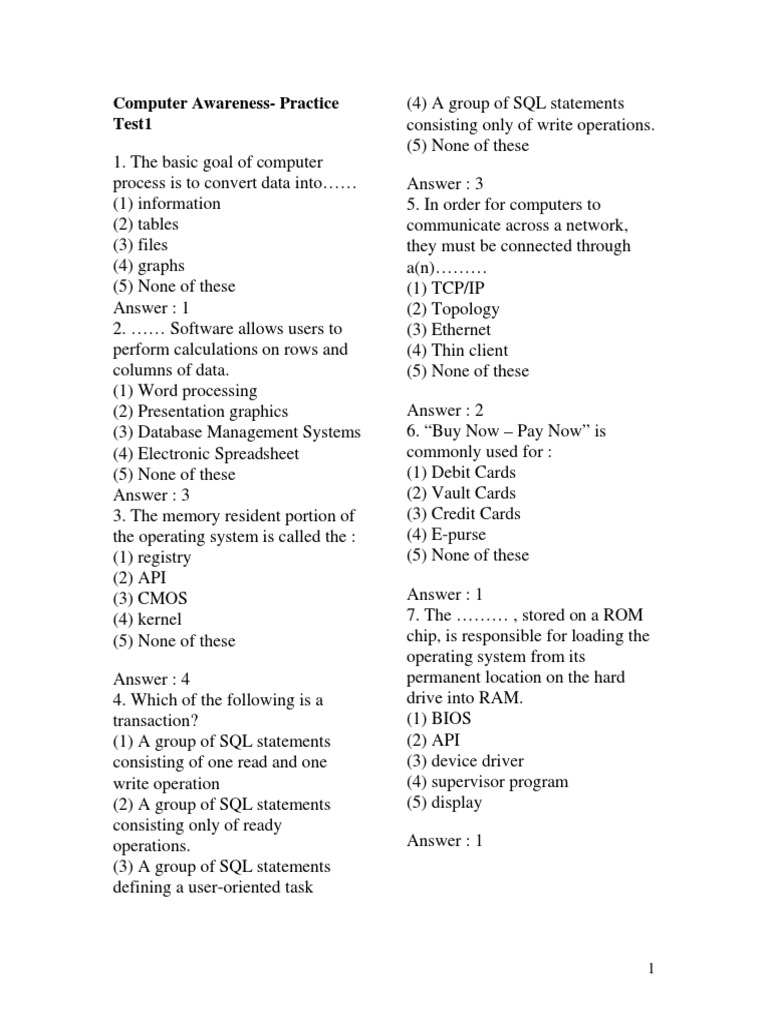 Computer Awareness | PDF | Computer Program | Programming
