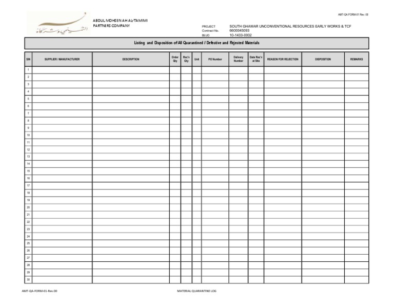 Quarantine Log #1 PDF | PDF