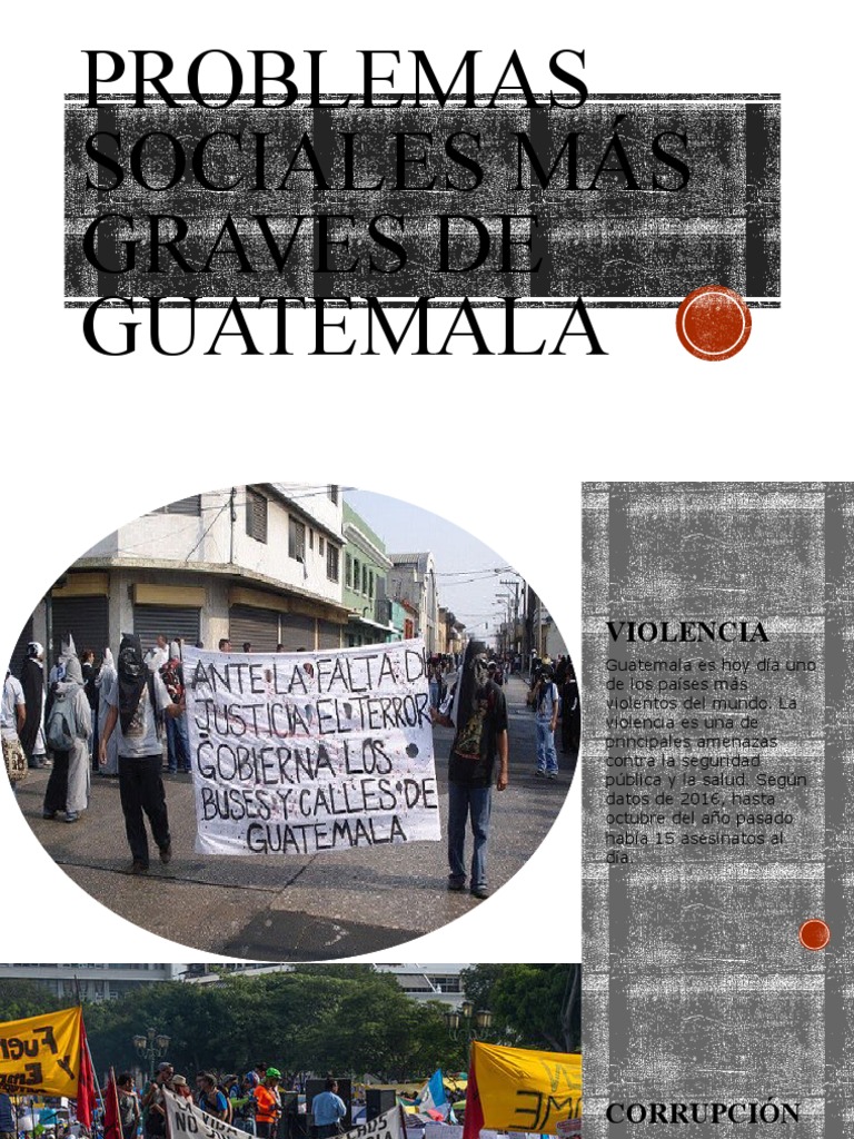 Guatemala's Gravest Social Problems in Chars | PDF | Guatemala | Pobreza