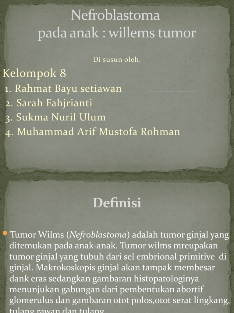 Nefroblastoma pada Anak: Diagnosis dan Perawatan | PDF
