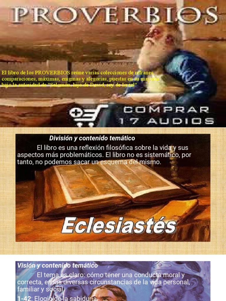 El Libro de Los PROVERBIOS Reúne Varias Colecciones | PDF