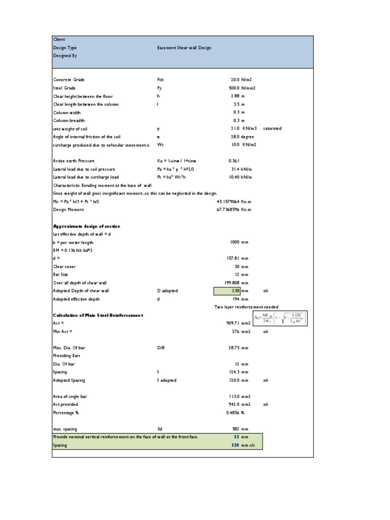 Basement Shear Wall PDF | PDF | Wall | Building Technology
