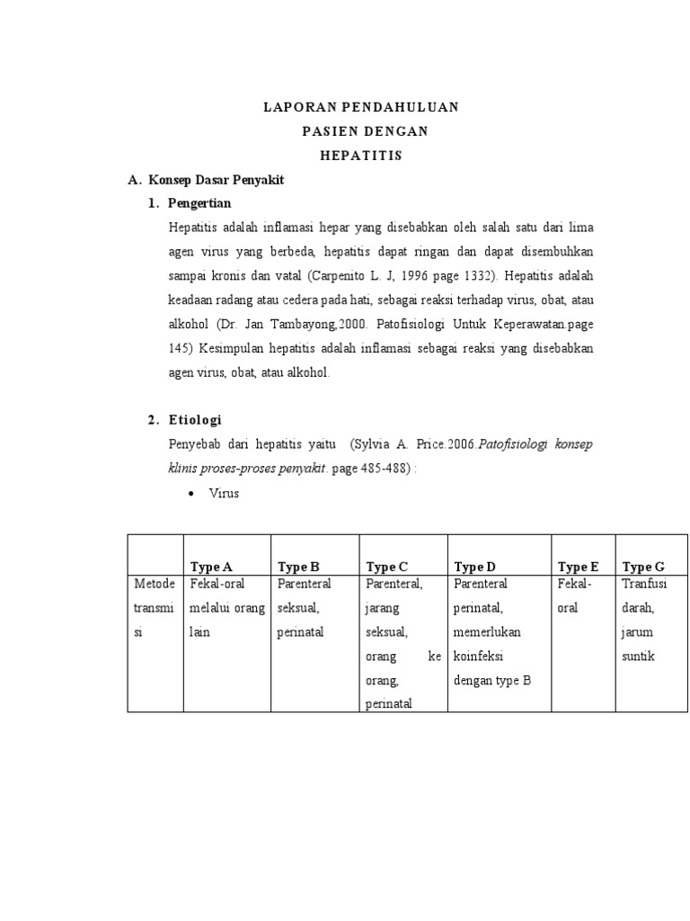LP Hepatitis | PDF | Sains & Matematika