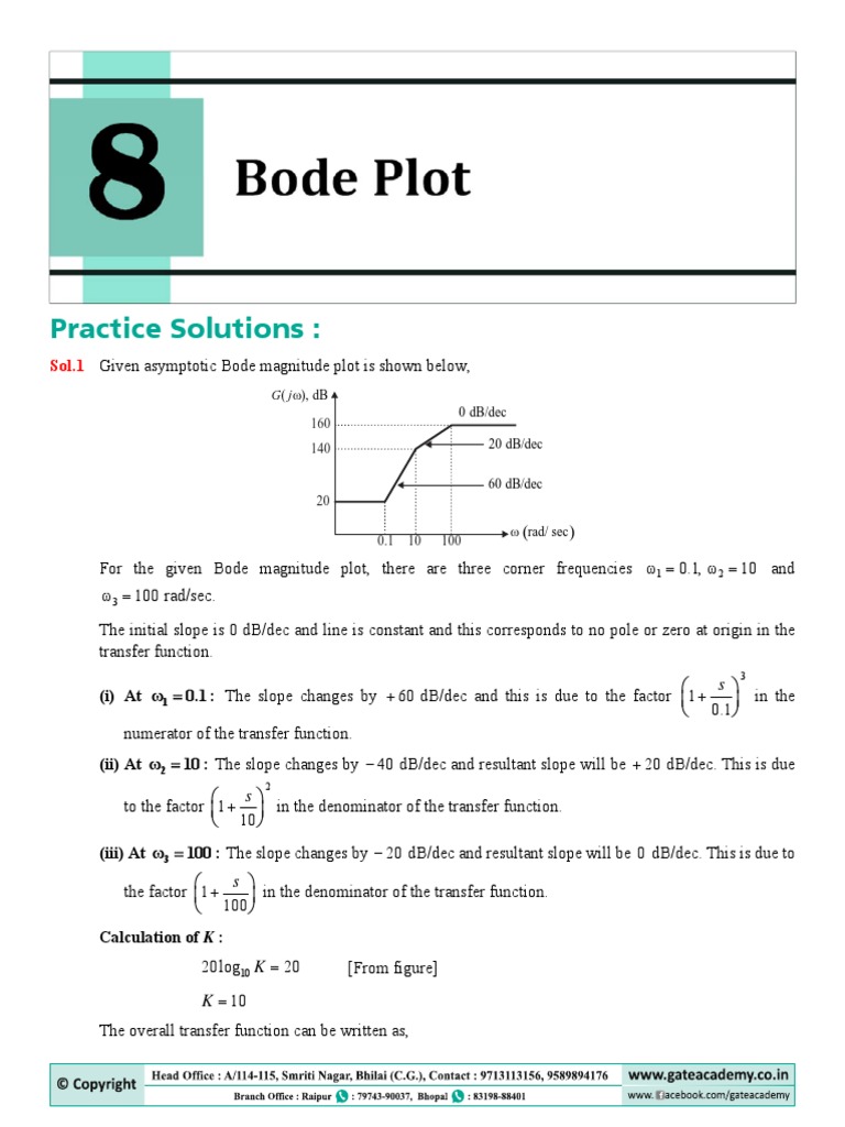 CH - 8 (Bode Plot) PD Sol | PDF | Signal Processing | Electromagnetism