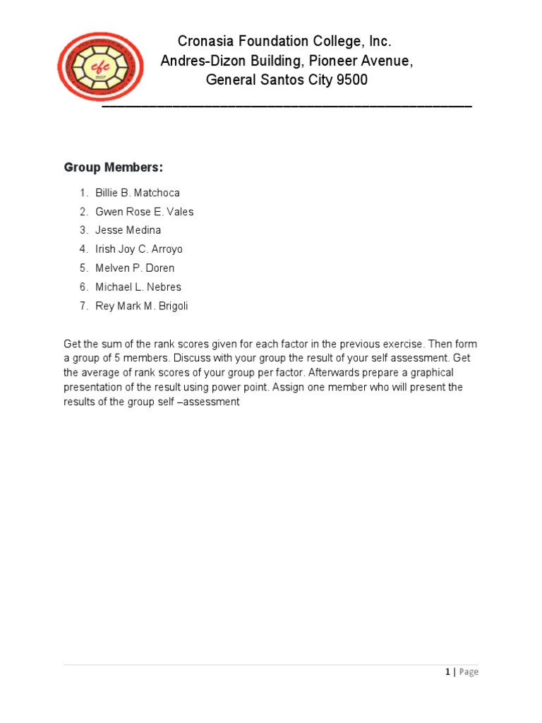 Cronasia Foundation College, Inc. Andres-Dizon Building, Pioneer Avenue ...