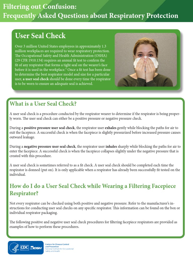 What Is A User Seal Check? | PDF | Prevention | Safety
