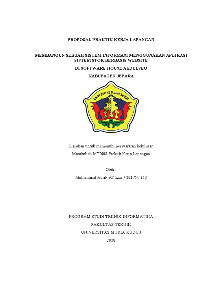 Contoh Proposal PKL | PDF