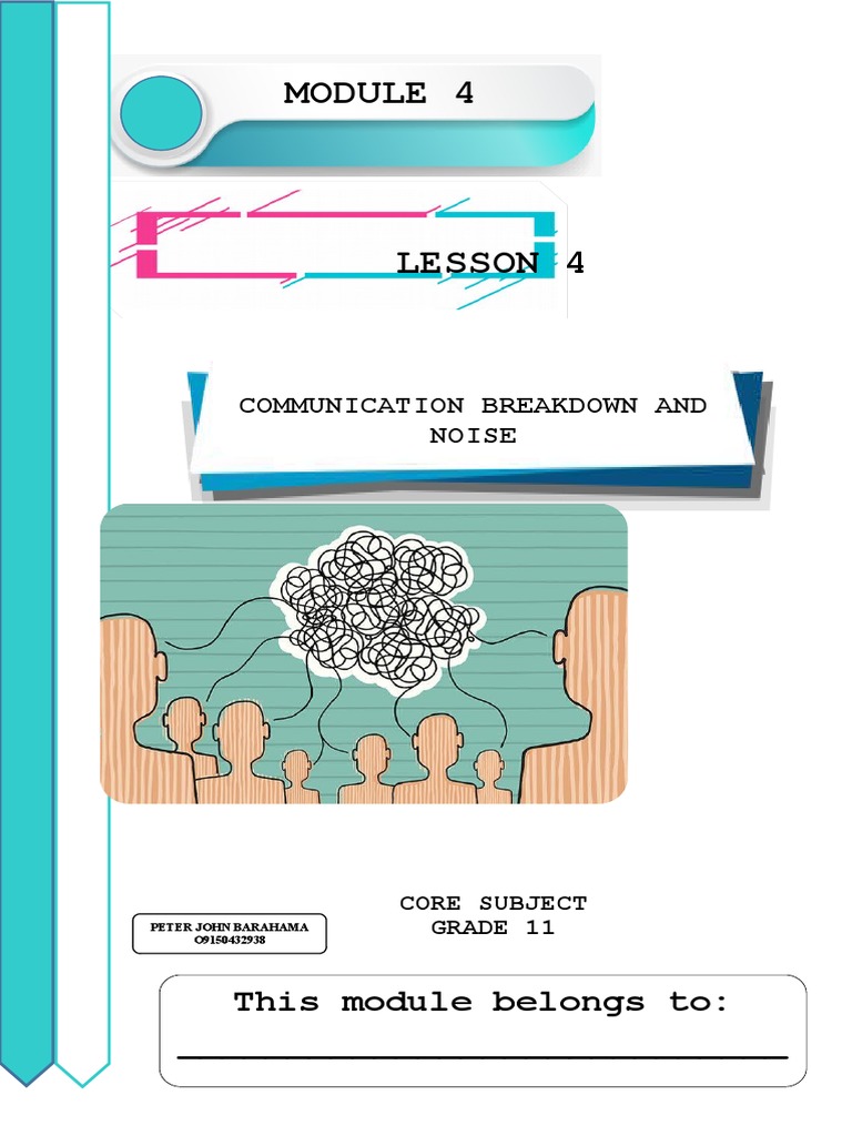 Oral Comm. 11 - Quarter 1 - Module 4 - Week 4 | PDF | Jargon | Noise