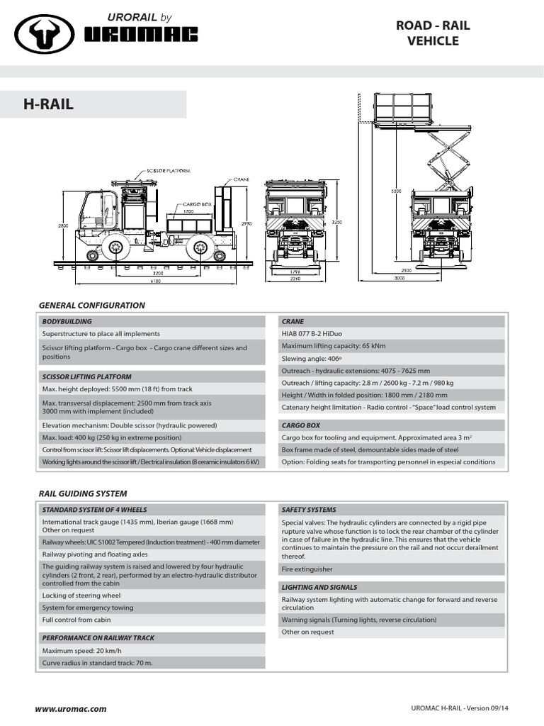 Uromac H-Rail - Brochure PDF | PDF | Truck | Elevator