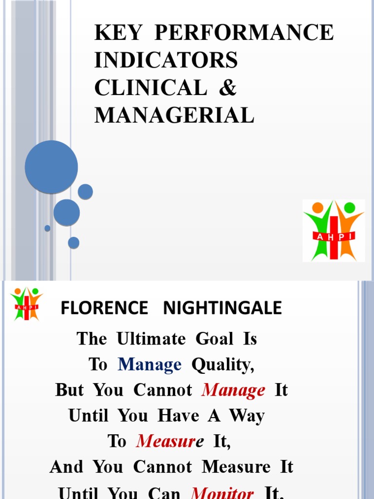 CLINICAL & MANAGERIAL KPIs | PDF | Performance Indicator | Patient