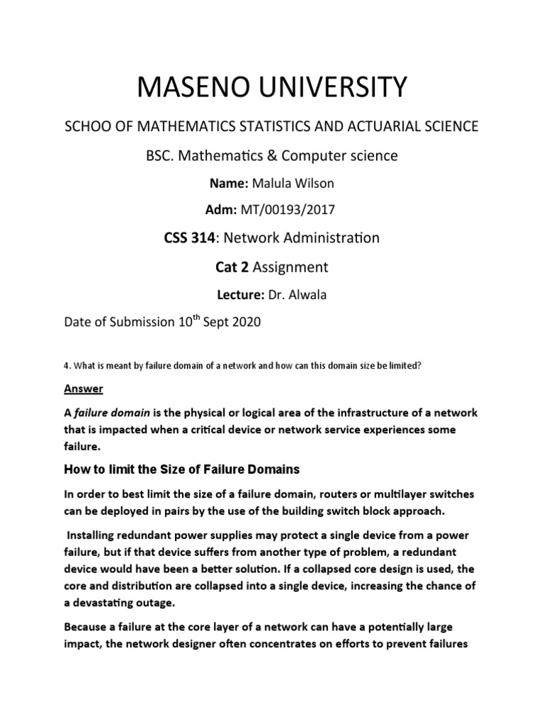 Maseno University: Schoo of Mathematics Statistics and Actuarial ...