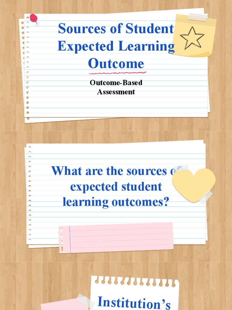 Sources of Student Expected Learning Outcome | PDF
